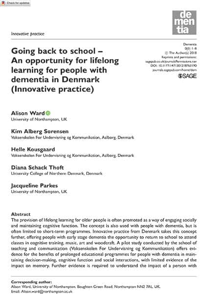 Dementia Friendly Lifelong Learning | ALLE Learning - Lifelong Learning ...